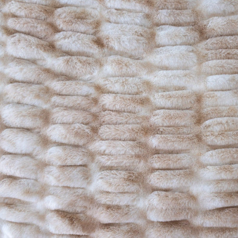 Ripple Faux Fur Blanket - Caramel